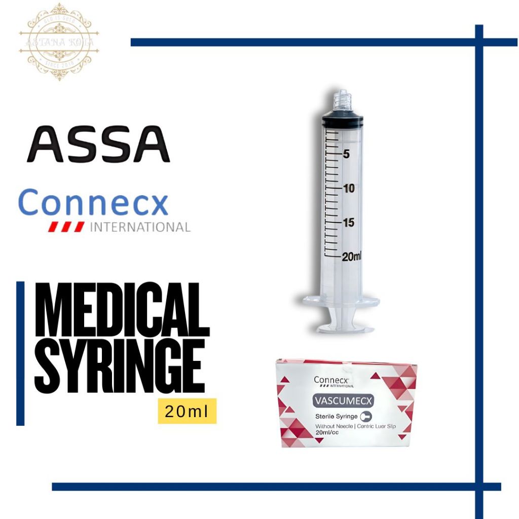 CONNECX Syringe Luer Lock / Luer Slip Without Needle 20ml ASSA | Shopee ...