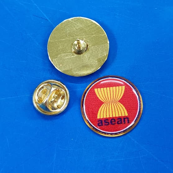 (ASEAN 19mm) COLLAR PIN 19mm diameter ready stock gold malasyia ...