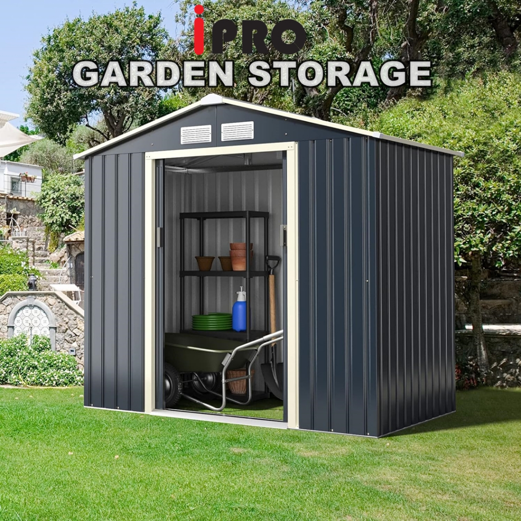 IPRO Outdoor Garden Storage Cabinet Store Room Outdoor Metal Shed Store ...