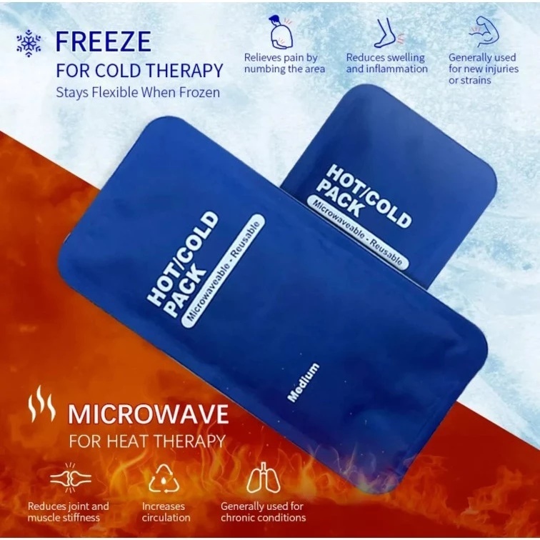 Reusable Sport Hot & Cold Gel Pack 1pc Multipurpose Microwave Heat Pad ...
