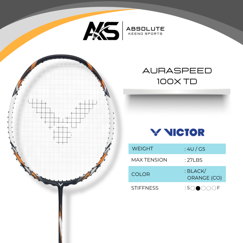 VICTOR Auraspeed 100X TD Badminton Racket | Shopee Malaysia