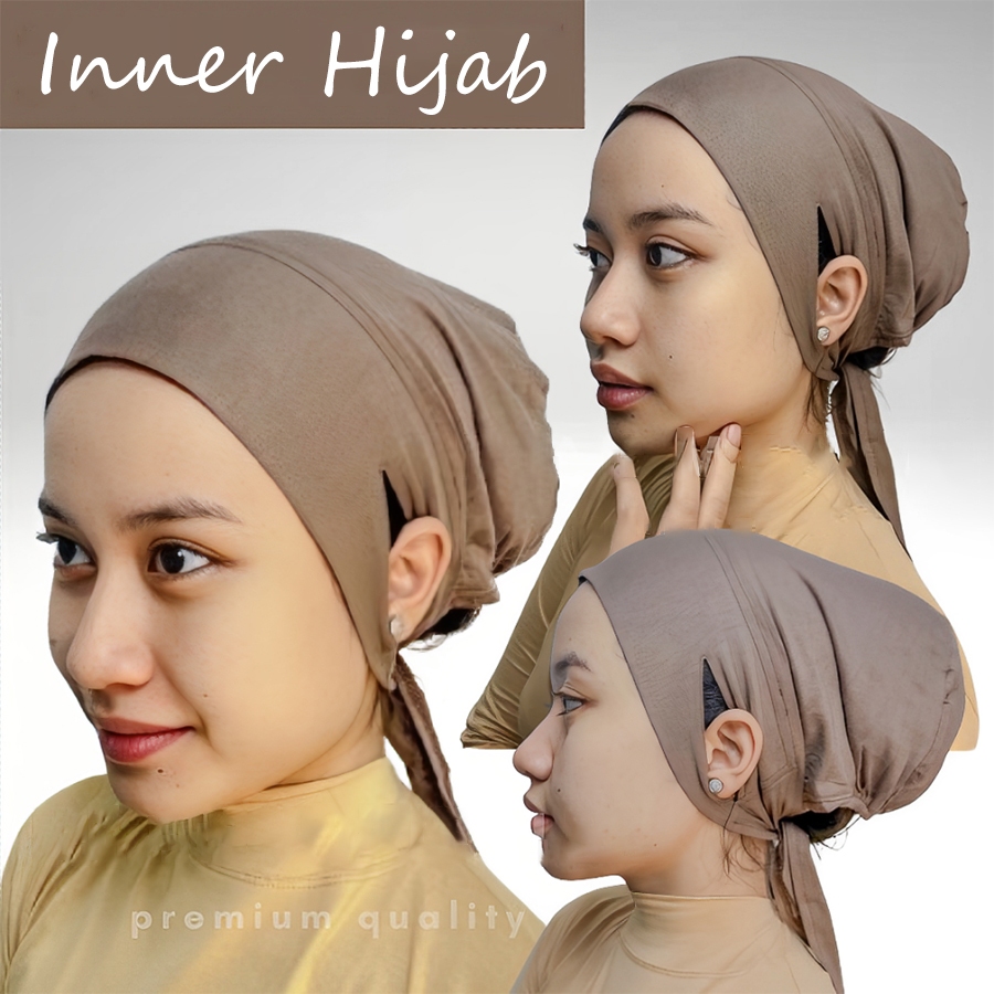 Anti-Deafness Inner Hijab Ciput with Ear Holes Premium Jersey Modal ...