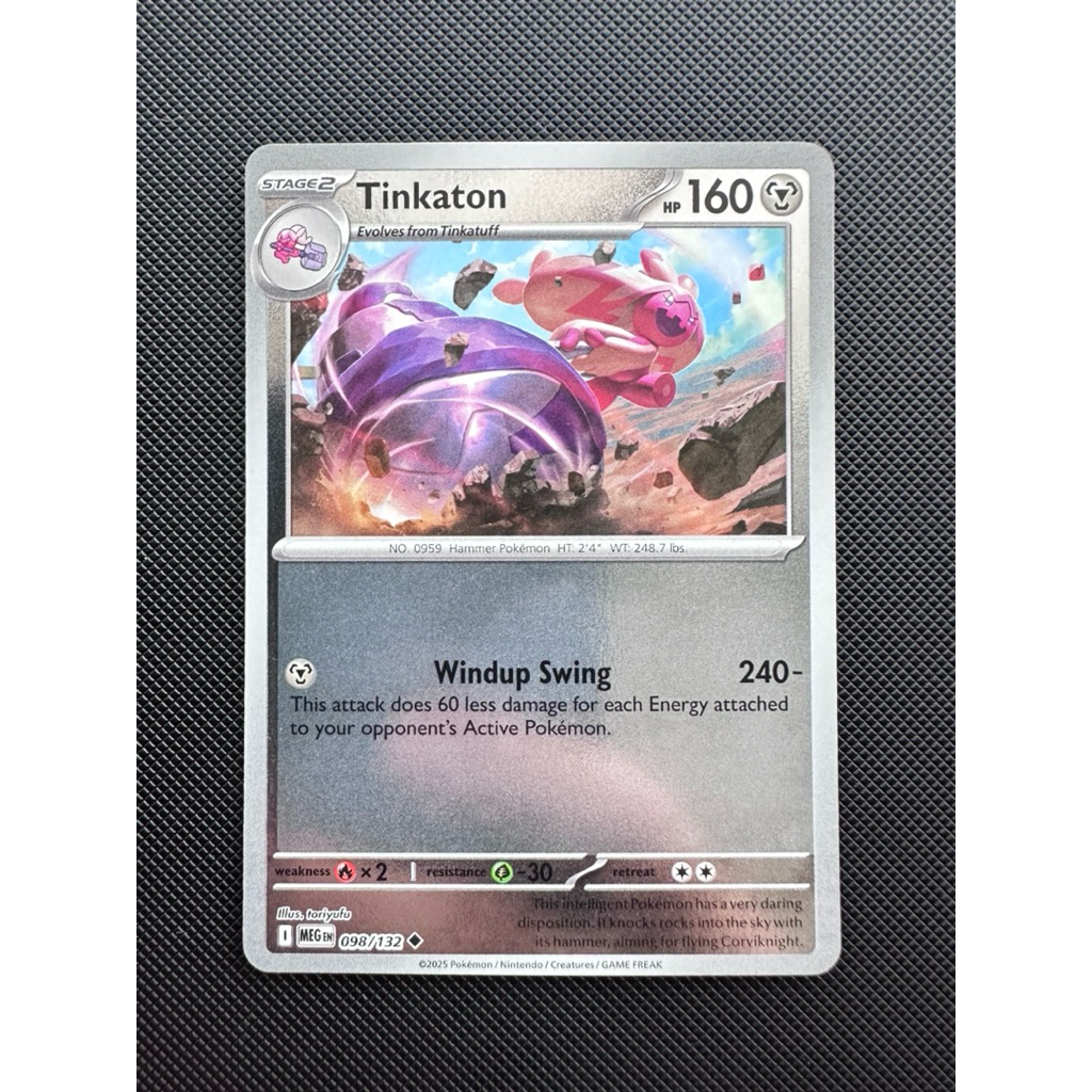 Tinkaton - 098/132 - Reverse Holo - Mega Evolution - Pokemon Card ...