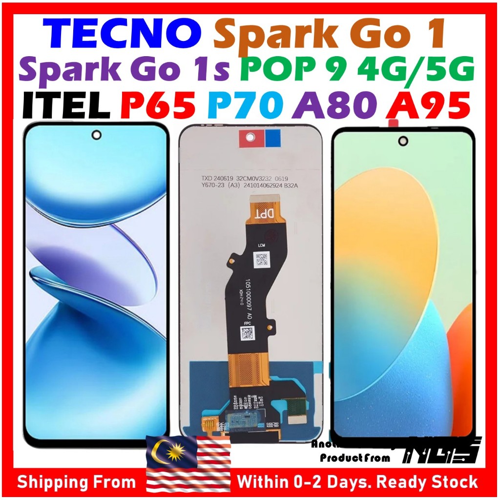ORI NGS LCD Screen For TECNO Spark GO 1 2024 / Spark Go 1s / POP 9 ...