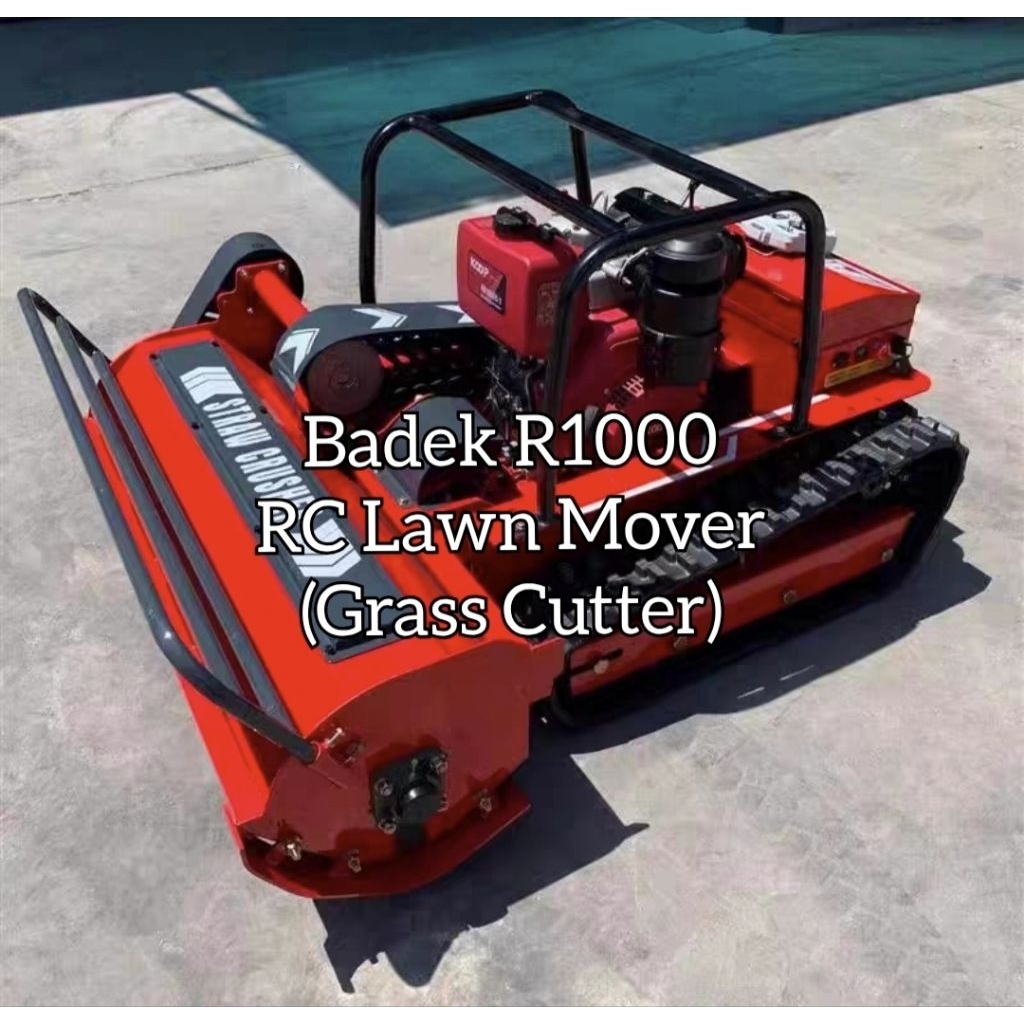 BADEK R1000 REMOTE CONTROL (RC) LAWN MOVER. Mesin POTONG RUMPUT. Diesel ...