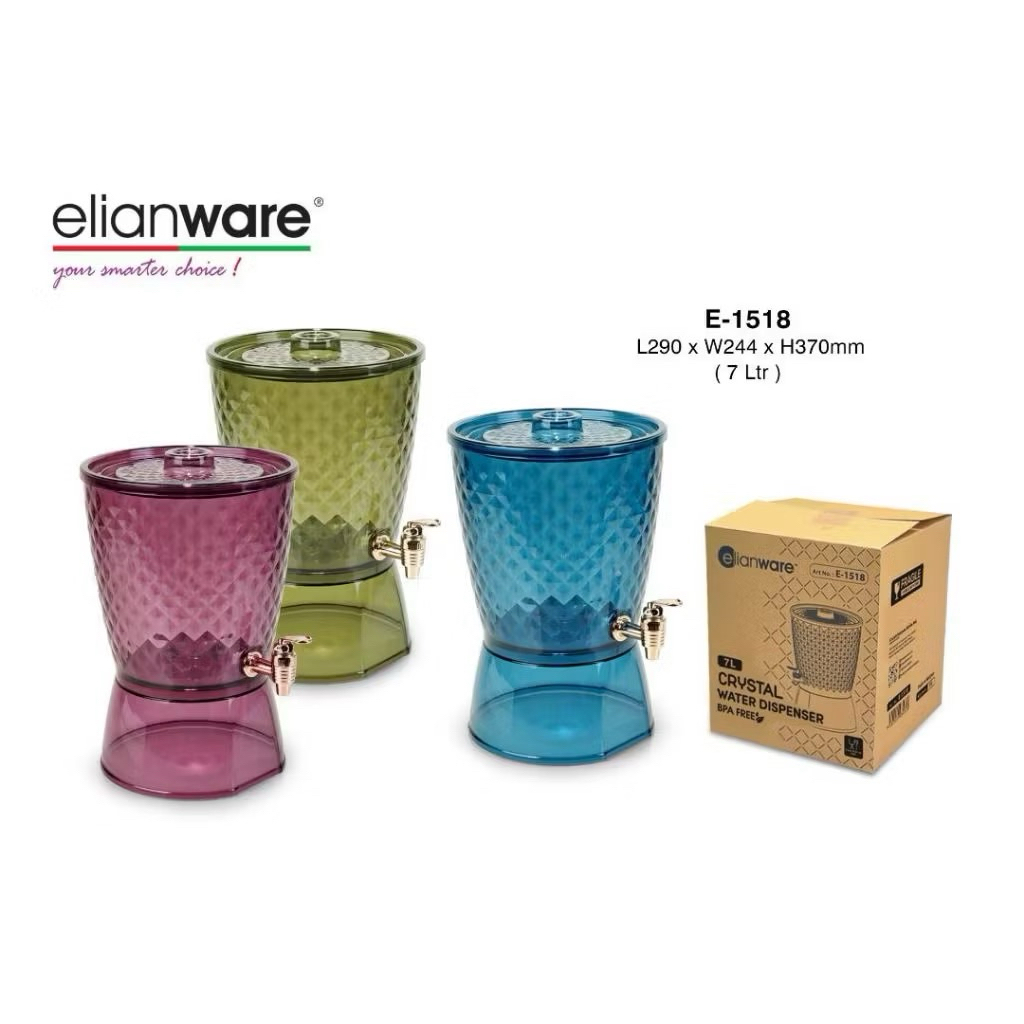 Elianware 7L Crystal Water Dispenser BPA Free Jamuan Party Balang Bekas ...