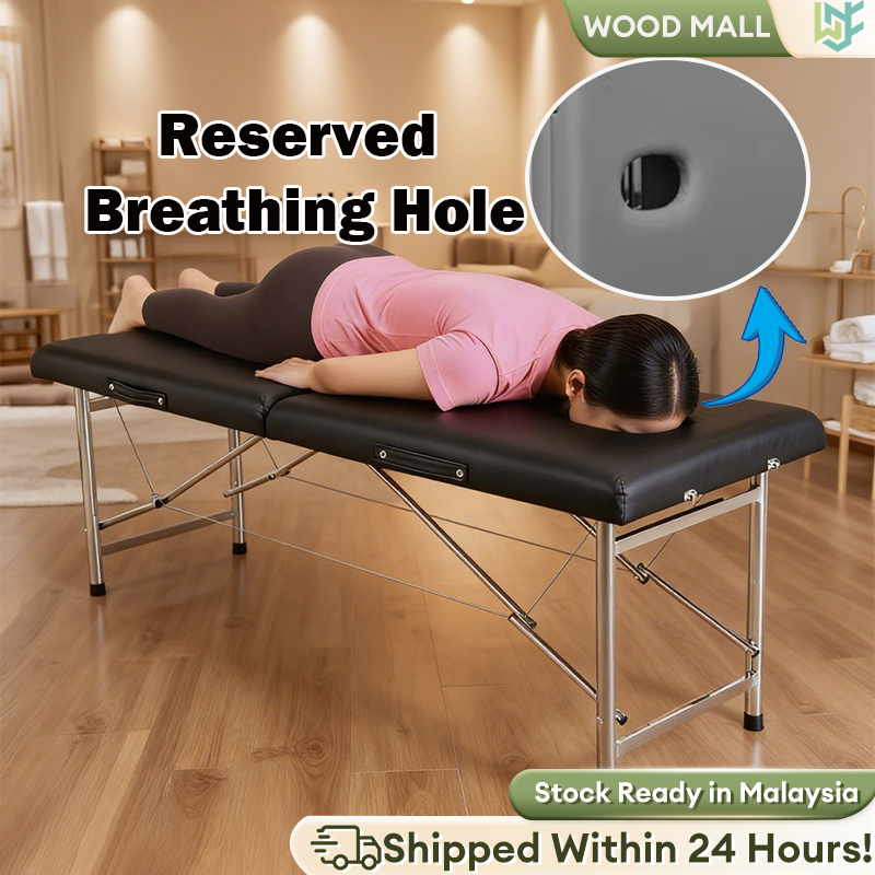 𝙍𝙚𝙖𝙙𝙮 𝙎𝙩𝙤𝙘𝙠 Foldable Massage Bed with Adjustable Height Katil Urut ...