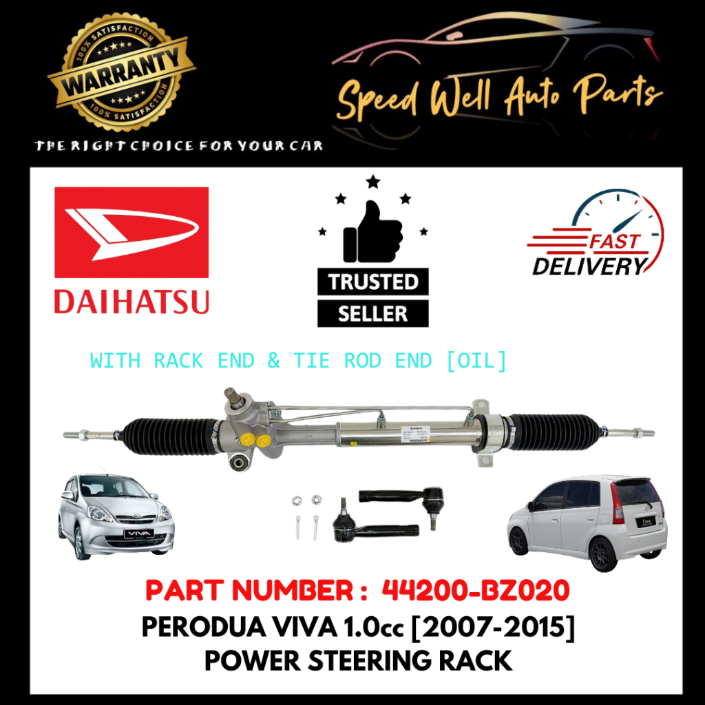 [ FULL SET 100% NEW ] PERODUA VIVA 1.0cc POWER STEERING RACK (44200 ...