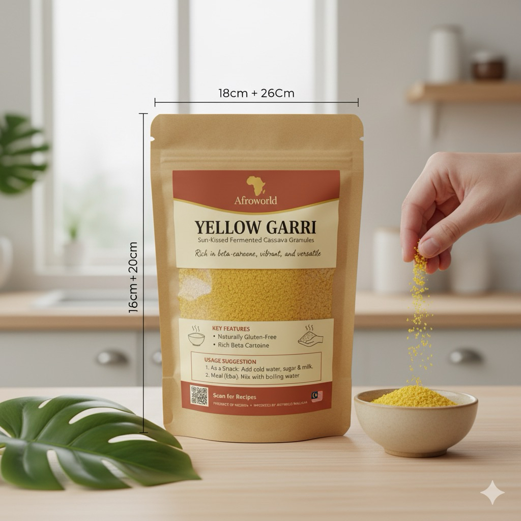 yellow garri flour for Eba 1kg Garri yellow, Tapioca 500g/1kg/3kg ...