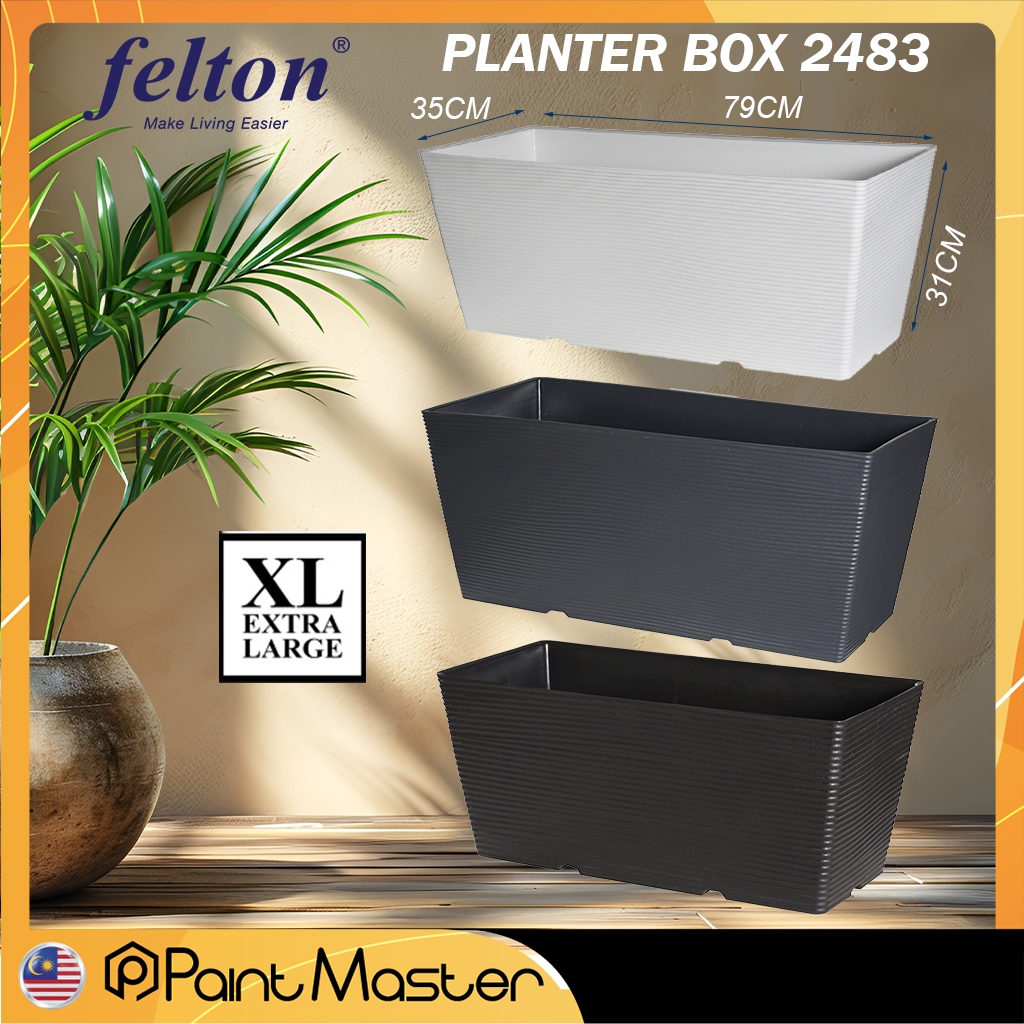 EXTRA LARGE LENGTH 79CM FELTON PLANTER BOX 2483 MODERN PASU BESAR ...
