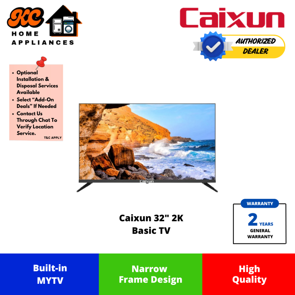 Caixun 32" 2K Basic TV | Dolby Audio | Stereo Sound | 3 HDMI Port ...