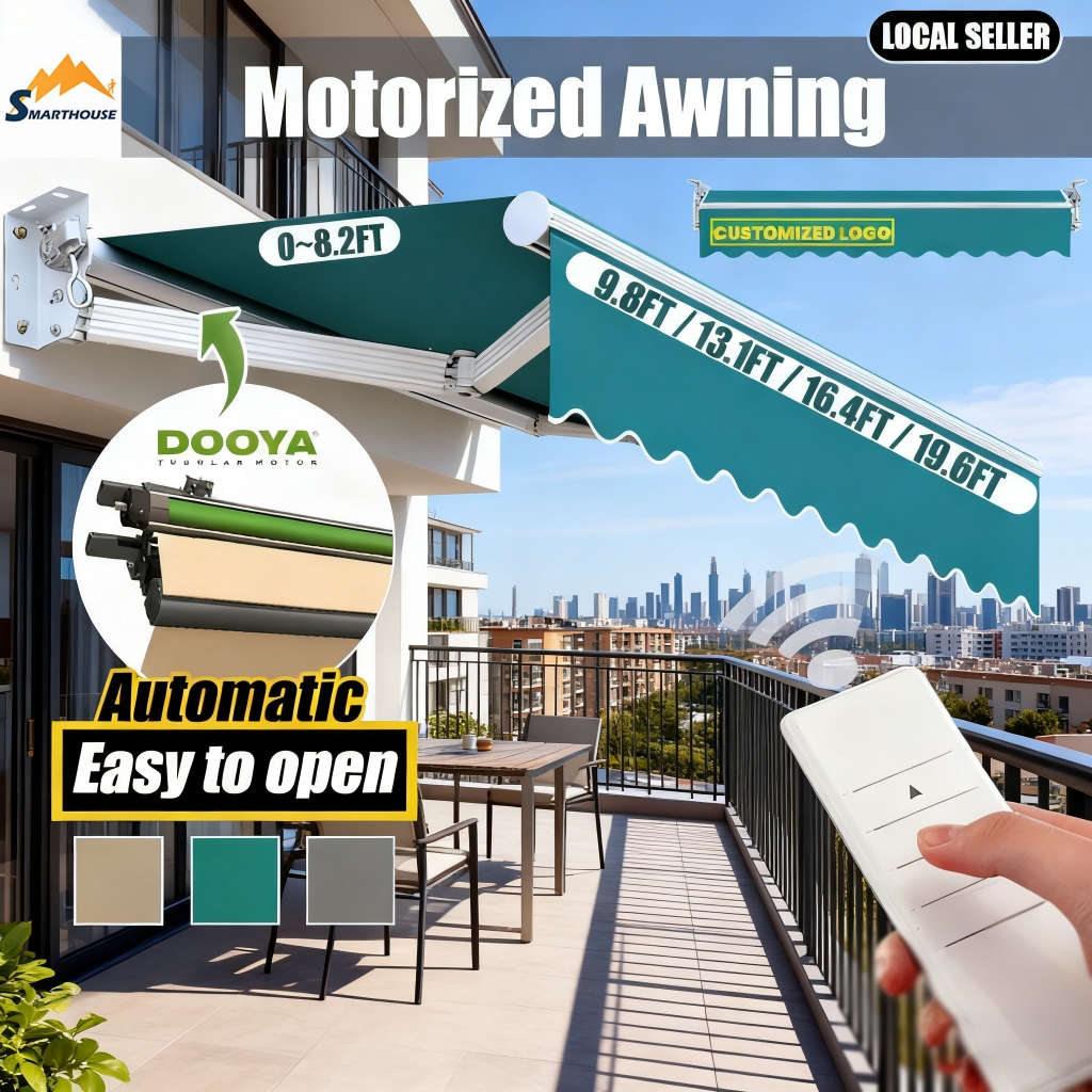 🚚🚚 Electric Retractable Awning Roof Balcony Adjustable awning Outdoor ...