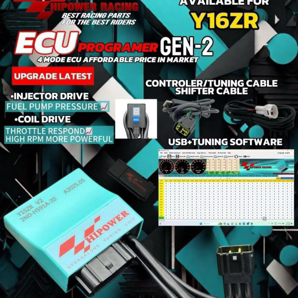 HI POWER RACING ECU MAP STD 4MAP Y15 LCV8 LC135 Y16 | Shopee Malaysia