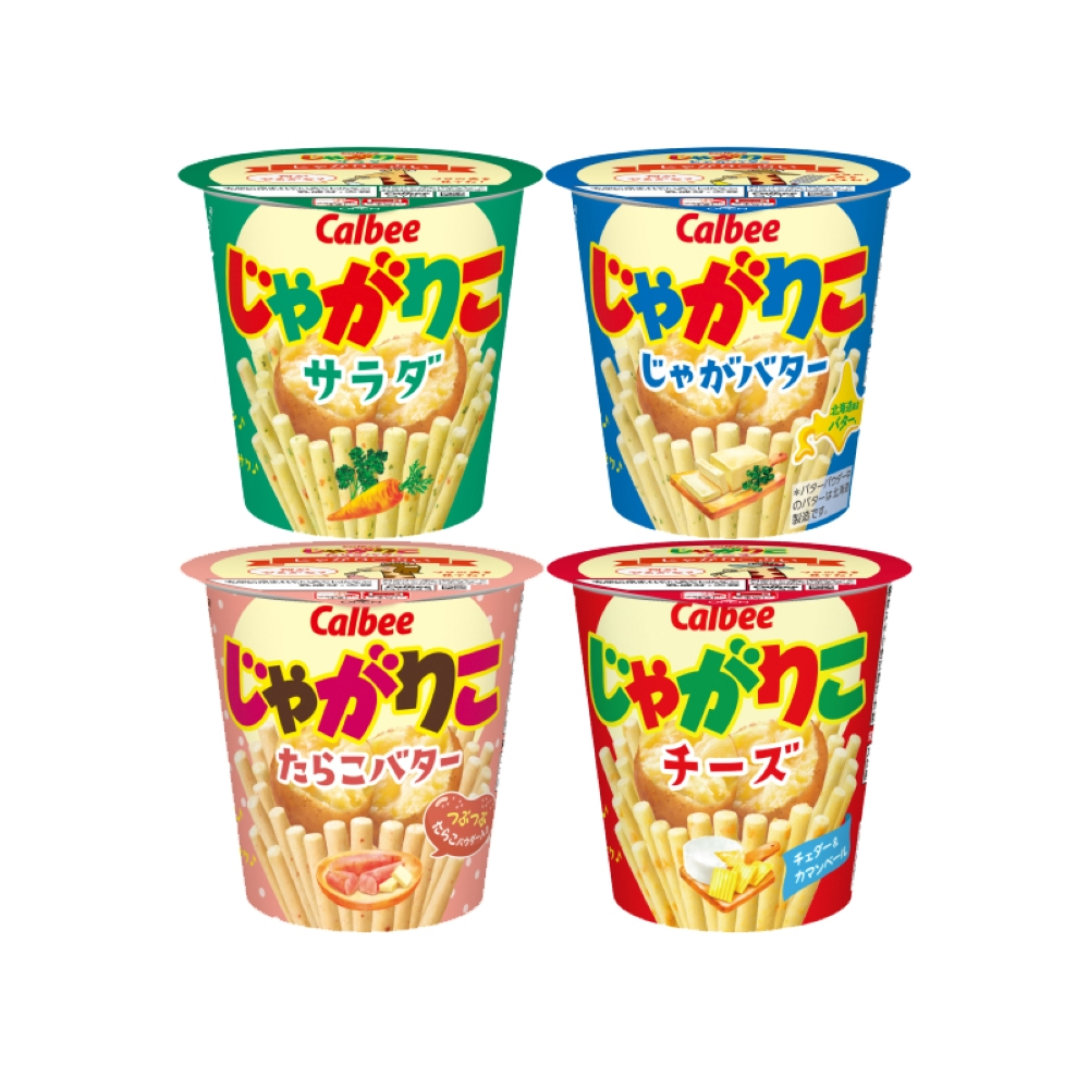 Calbee Jagariko Snack Set – Crispy Japanese Potato Sticks 4 Types ...