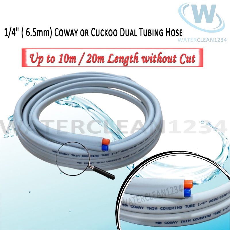 ( Per Meter ) 1/4" ( 6.5mm ) Coway or Cuckoo Dual Tubing for Coway RO ...