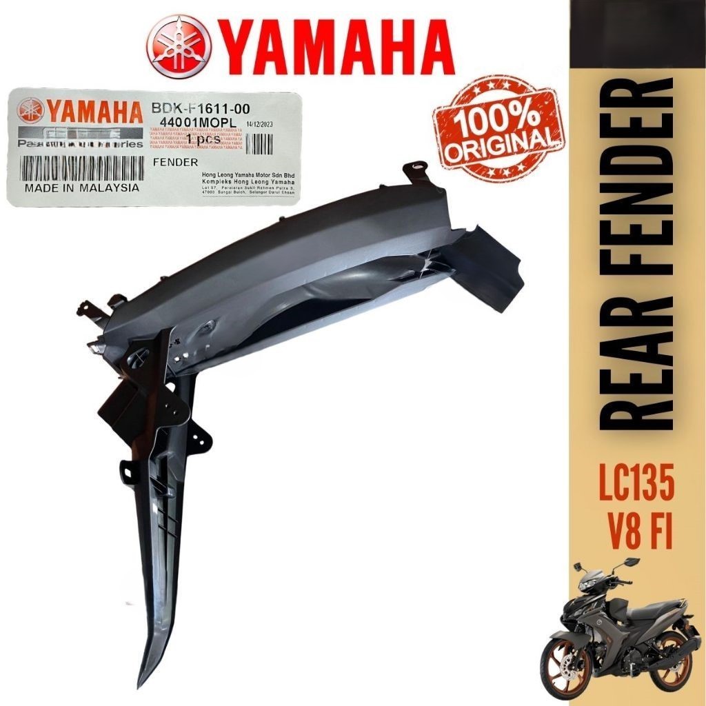 100% ORIGINAL HLY YAMAHA LC135 V8 FI LC 135 REAR FENDER MUDGUARD / EKOR ...