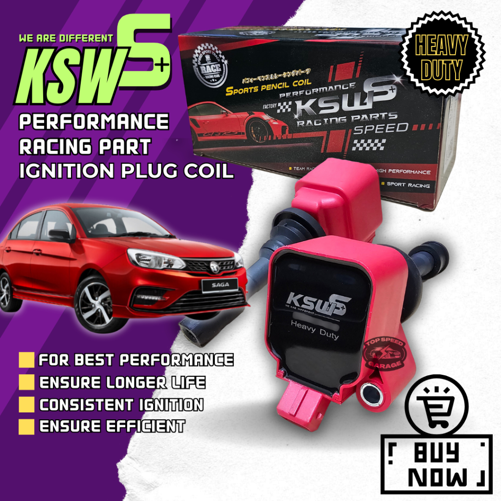Proton Saga VVT MK4 - KSW S+ Performance Ignition Plug Coil PW911283 ...