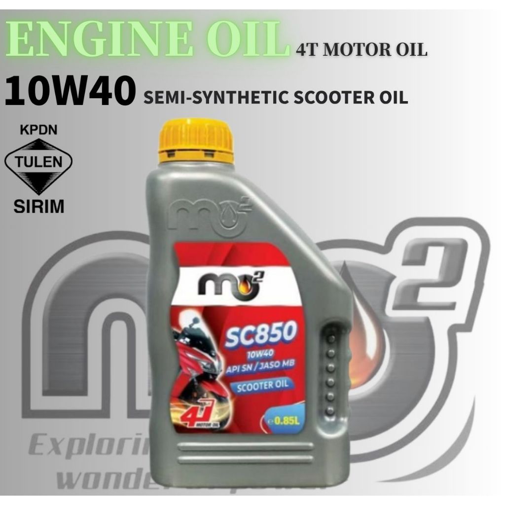 MO2 SC850 Scooter Oil 4T Motor Oil Engine Oil 10W40 Semi-Synthetic (0. ...