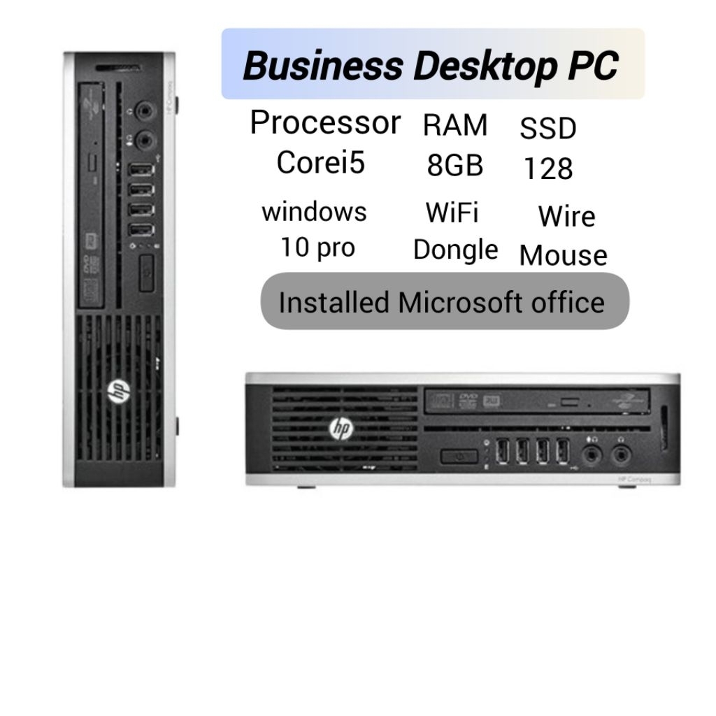 HP Elite 8300 Ultra Slim Desktop Computer, Intel Quad Core i5 CPU, 8GB ...