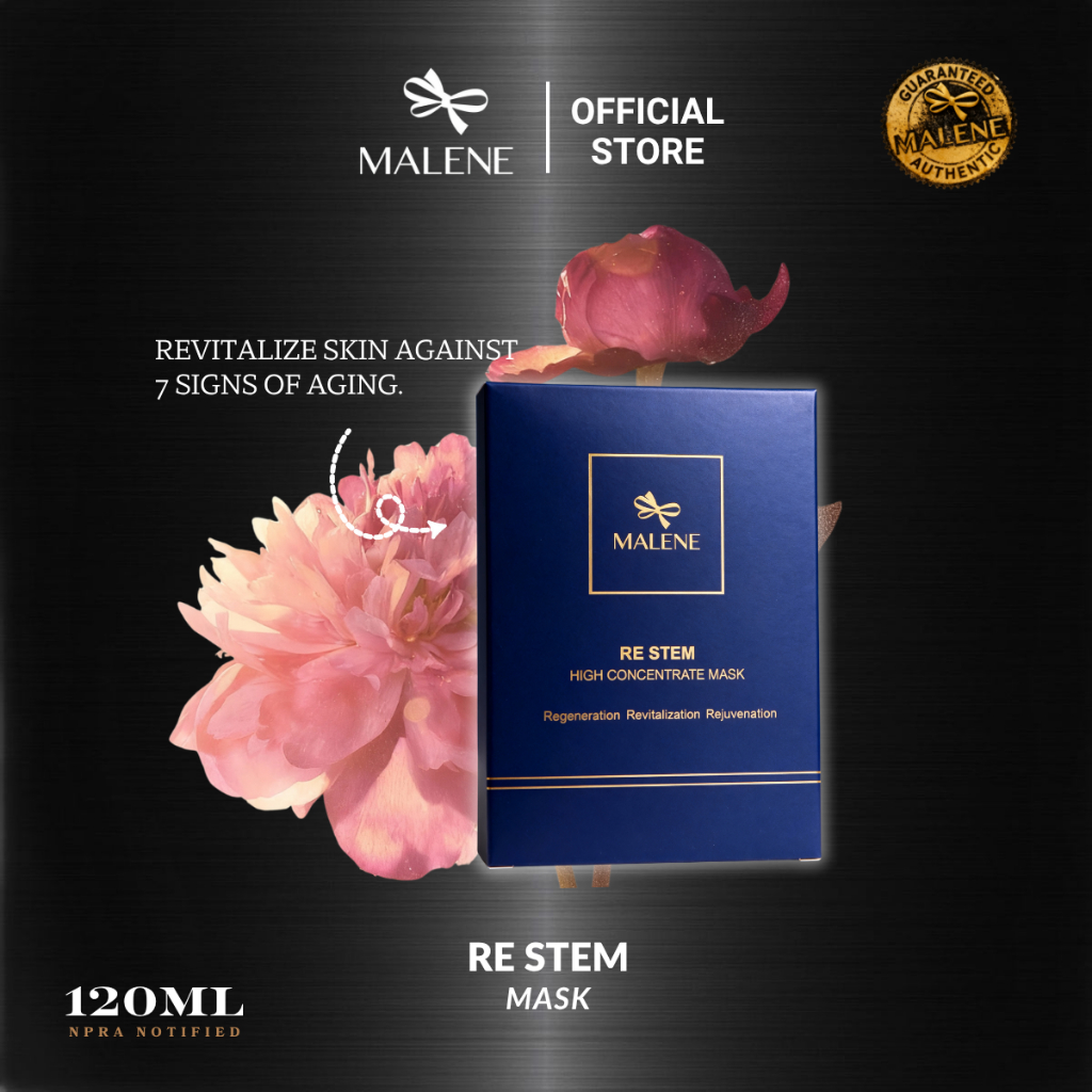 Malene Re Stem High Concentrate Mask 5pcs Regeneration Revitalization ...