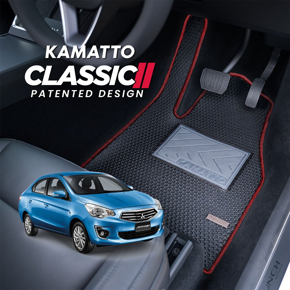 Kamatto Classic Mitsubishi Attrage 2013 - Present Car Floor Mat and ...
