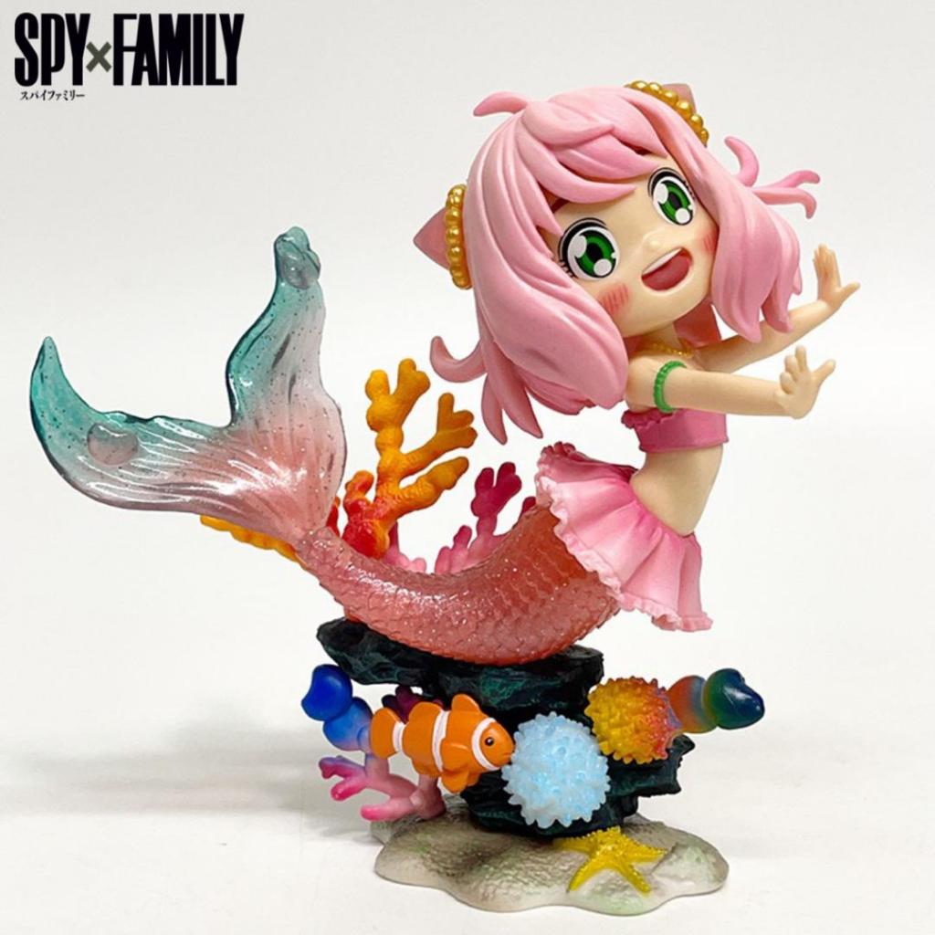 Spy x Family Anya Forger Cosplay Mermaid 14cm Action Figure Decoration ...