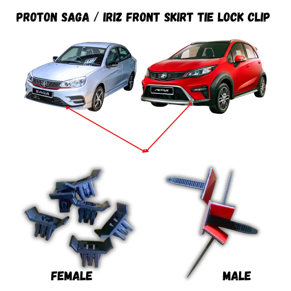Proton Iriz / Proton Saga (New) Front Skirt Lock Tie Clip – Male ...