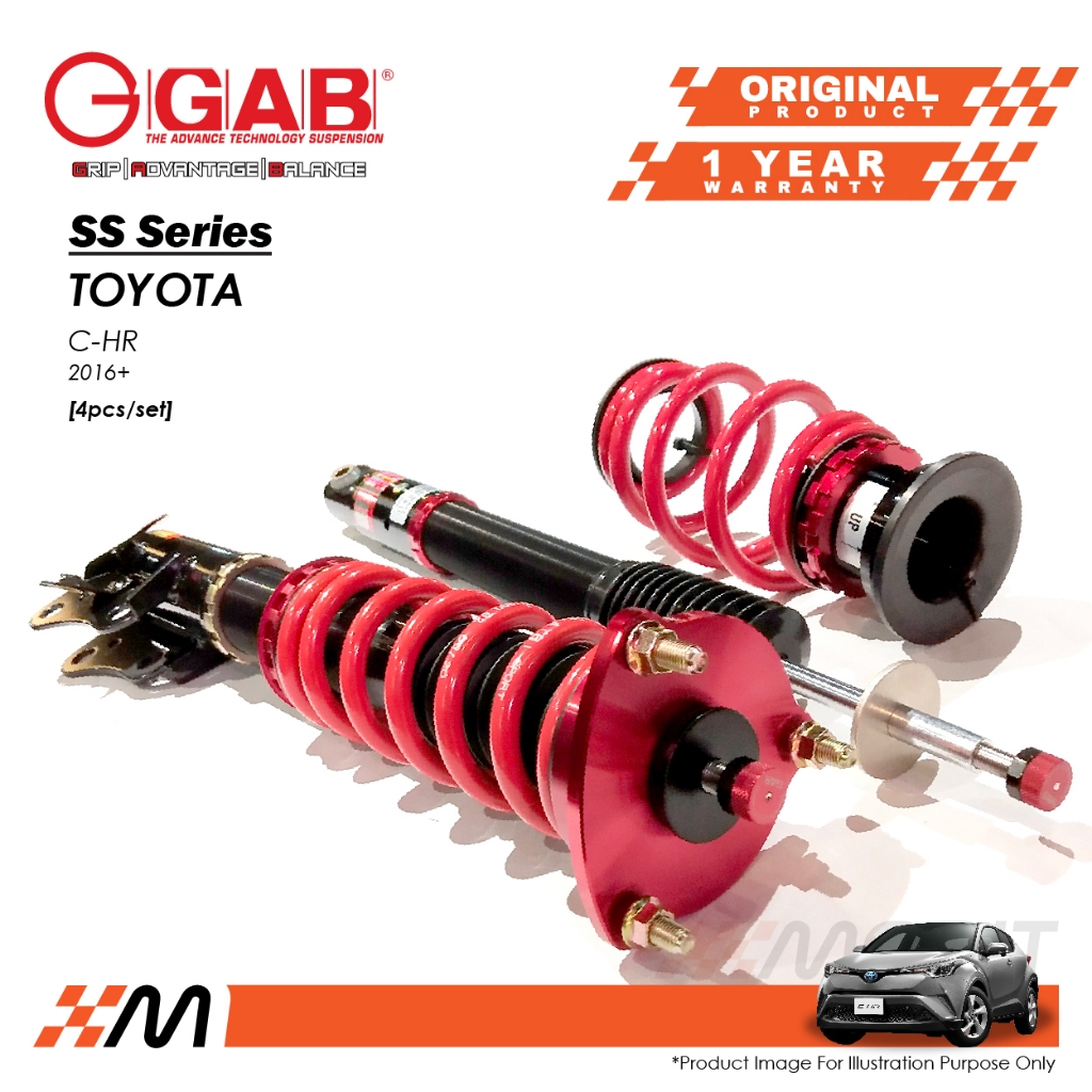 Toyota C-HR CHR 2016+ - GAB SS Series Fully Adjustable Suspension ...