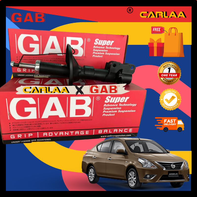 ORIGINAL GAB SUPER 【ALMERA N17】 NISSAN FRT DEPAN/RR BELAKANG SHOCK ...