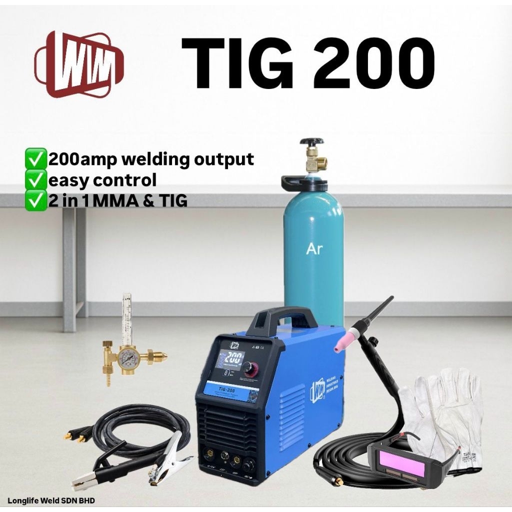 WIM TIG 200 SINGLE PHASE TIG WELDING MACHINE | Shopee Malaysia