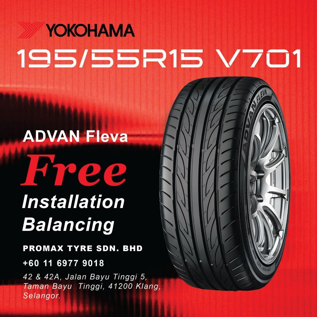 [𝗜𝗻𝘀𝘁𝗮𝗹𝗹𝗮𝘁𝗶𝗼𝗻 𝗣𝗿𝗼𝘃𝗶𝗱𝗲𝗱] 195/55R15 Yokohama ADVAN FLEVA® V701 New Tire ...