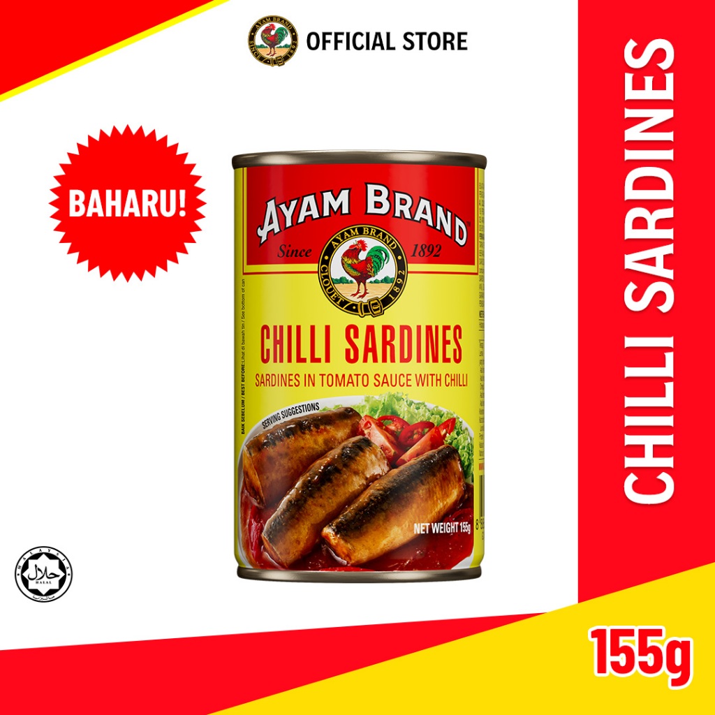Ayam Brand Chili Sardines In Tomato Sauce With Chili 155g | Shopee Malaysia