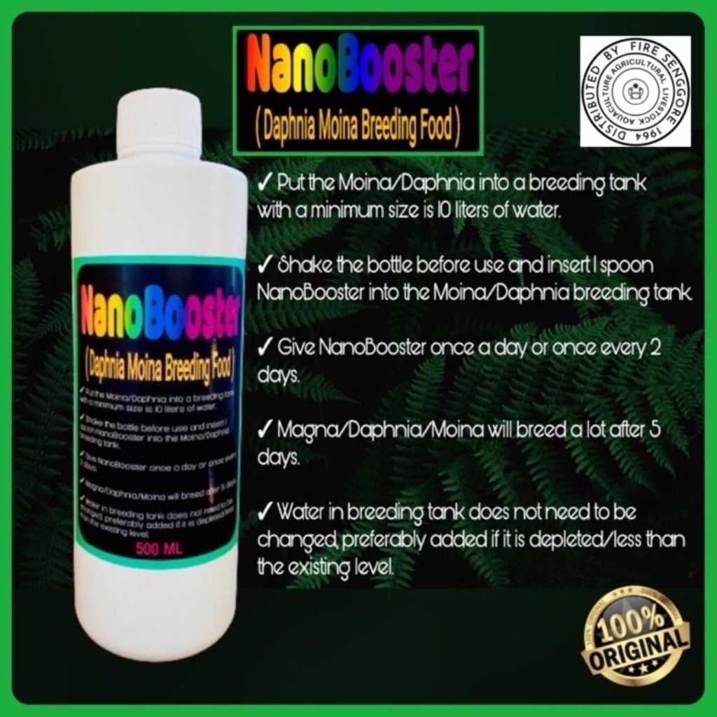 Moina Daphnia Breeding Food Nano Booster ( 500 ml ) | Shopee Malaysia