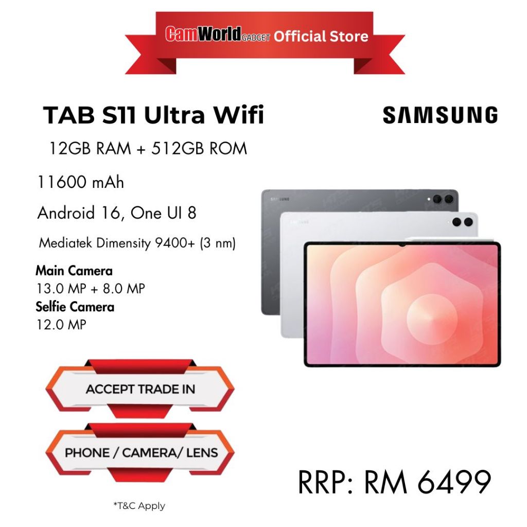 Galaxy Tab S11 Ultra WIFI With Keyboard (12GB RAM+512GB ROM) Samsung ...