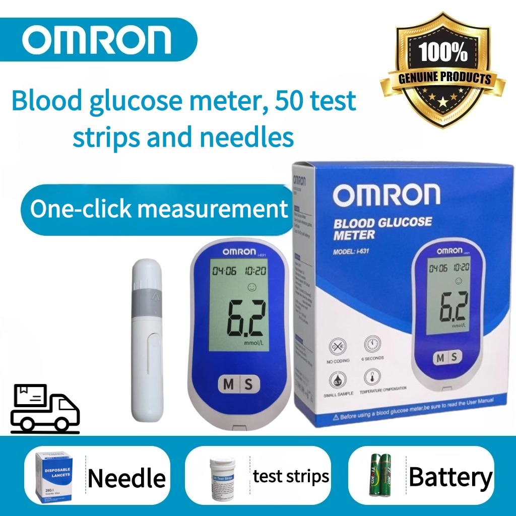 OMRON Blood Glucose Meter Complete set of blood sugar measuring devices ...
