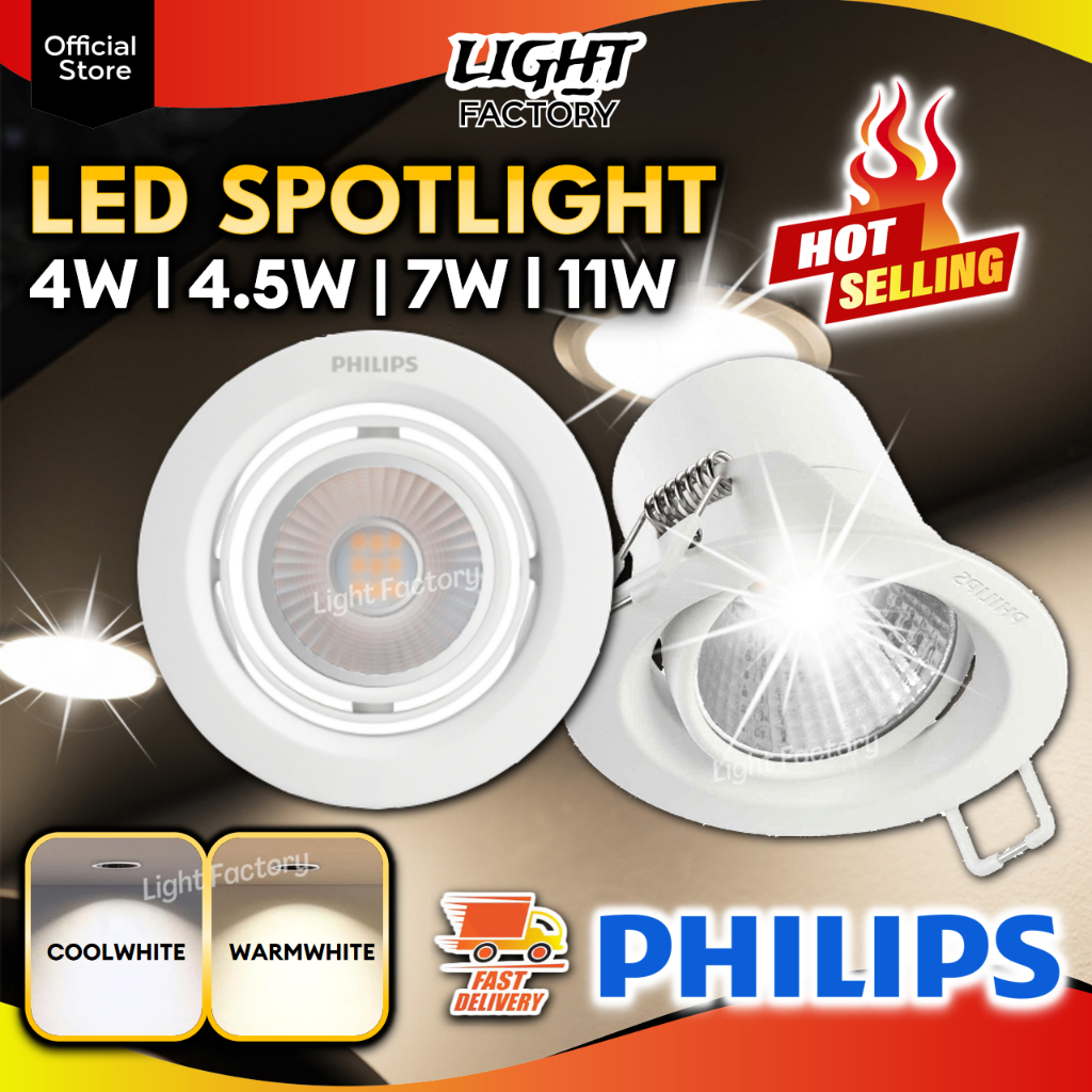 Philips LED Eyeball 59776 Pameron 7W Recess Spotlight SL201 4.5W RS280 ...