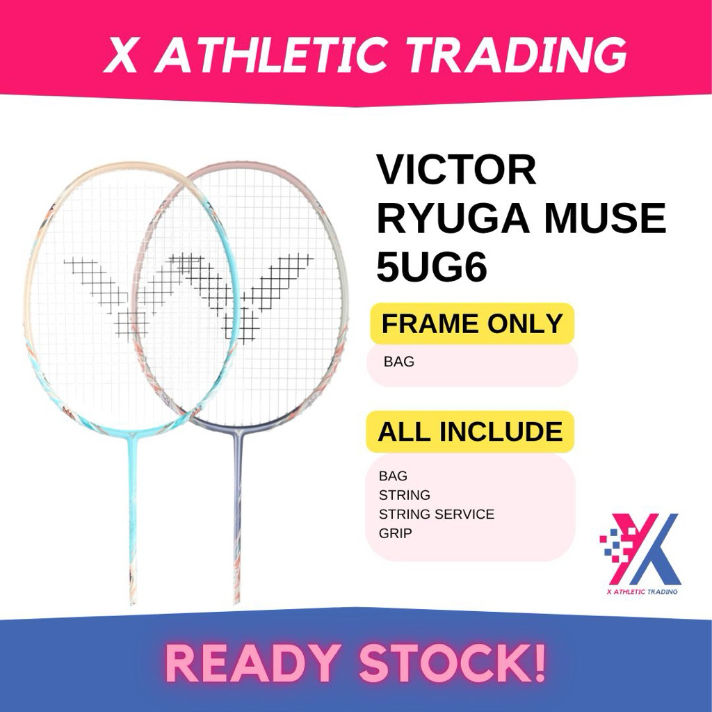 [MY Code]Victor Ryuga muse badminton racket pink ryuga | Shopee Malaysia