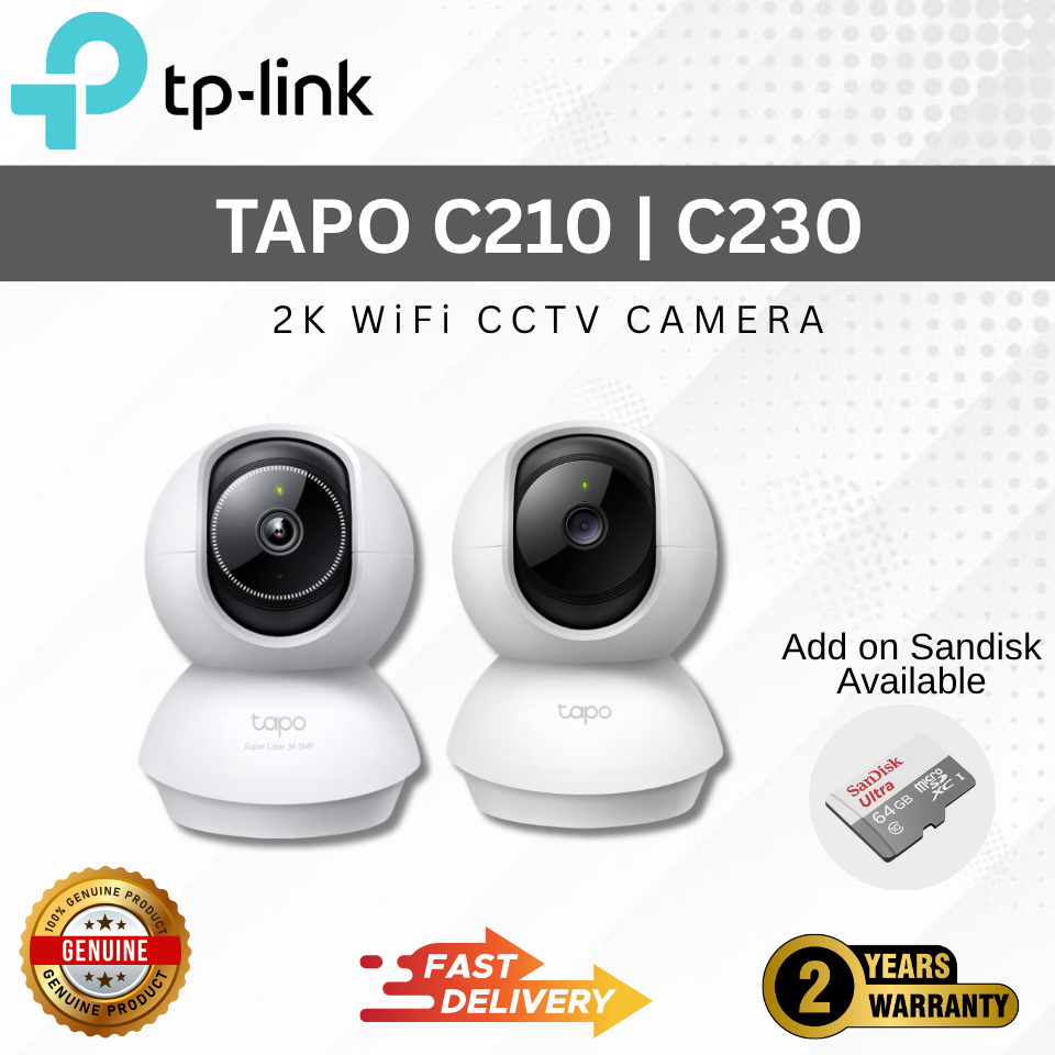 TP-Link CCTV Tapo C210 C230 2K/3k FullHD Pan Tilt 360 Wireless Wifi ...