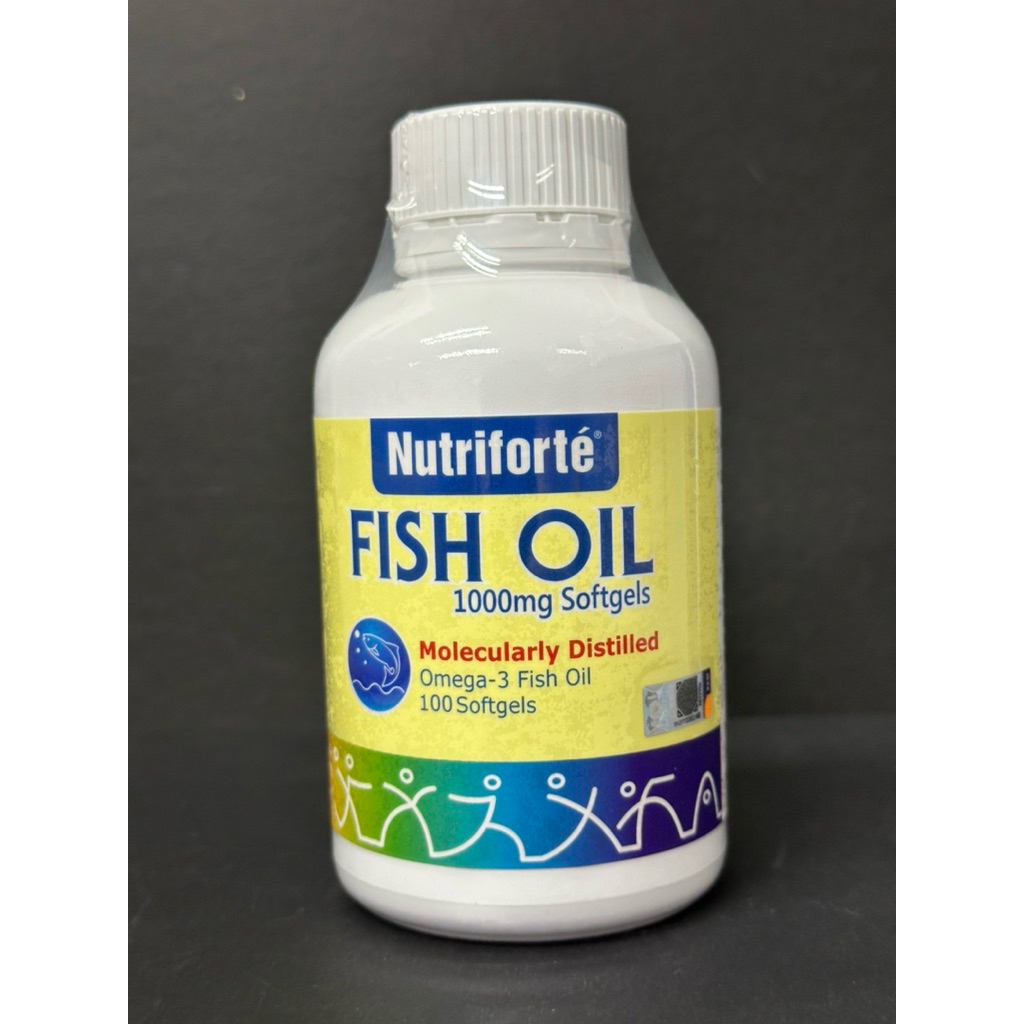 Nutriforte Fiah Oil 1000mg Softgels Molecularly Distilled Omega-3 Fish ...