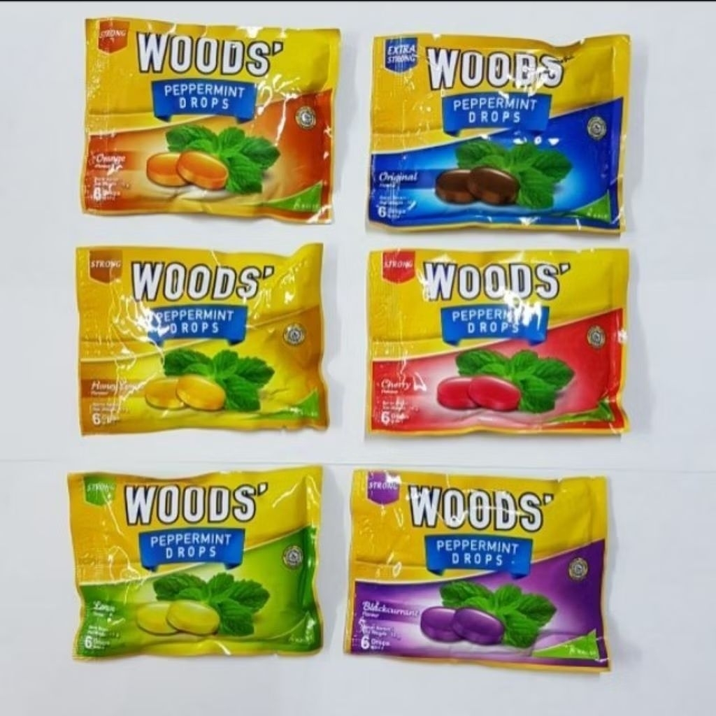 Woods Lozenges Candy Peppermint Sore Throat Cough Soothing Drops Gula ...