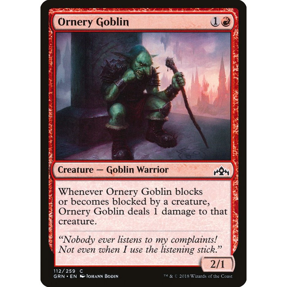 MTG: Guilds of Ravnica (GRN) C 112 - Ornery Goblin (Non-Foil) | Shopee ...