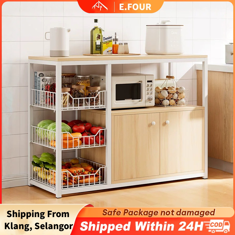 Kitchen Cabinet Rack Storage Rack Utility Shelf Almari Dapur Rak Dapur ...