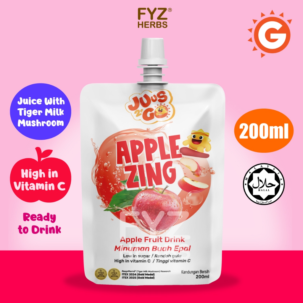 GoodMorning Juus 2 GO - Apple Zing Fruit Drink Juice 200ml | Jus ...