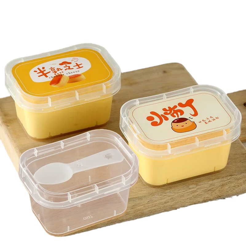 10pcs 120ml Transparent Pudding Cup with Spoon Bekas Puding Lutsinar ...