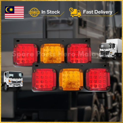 Lorry LED Tail Lamp / Brake Lamp 24V 36V - Hino Nissan Fuso Volvo ...