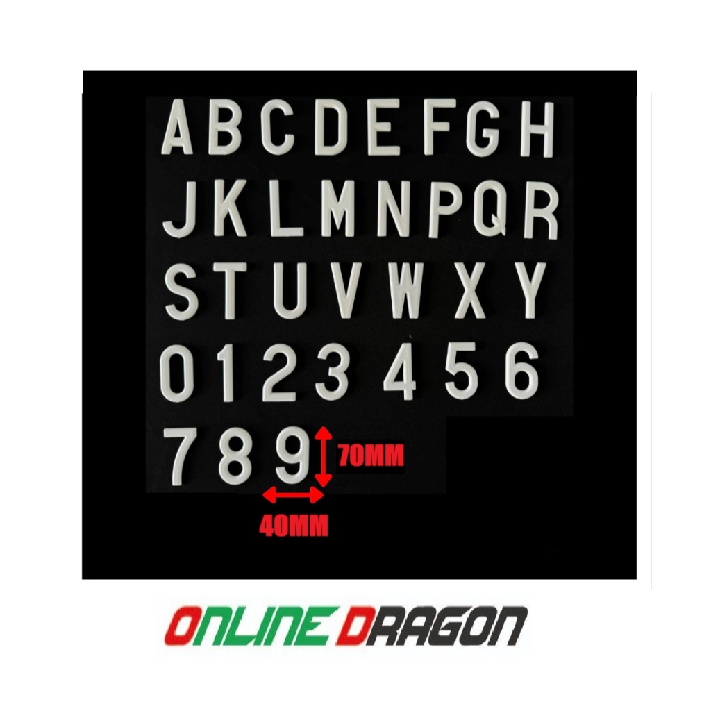 Wholesale Borong JPJ Spec 3D L35 Toyota Car Number Alphabet License ...