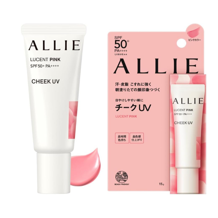 ALLIE Chrono Beauty Color On UV Cheek 01 Lucent Pink 🌸 SPF50+ PA ...
