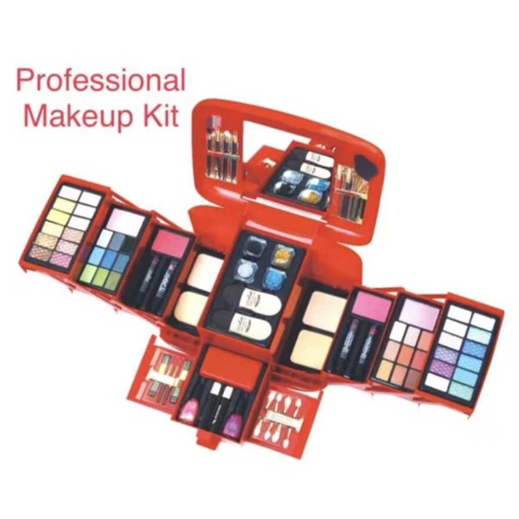 Professional Full Makeup Box Set - Multi-Laver Cosmetic Kit with Mirror ...