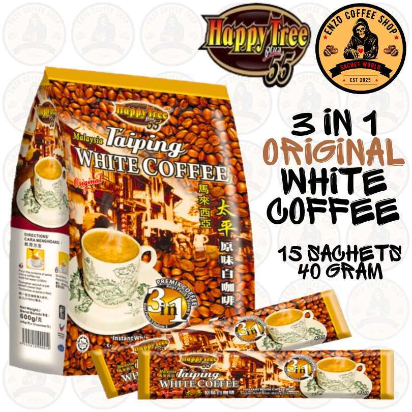 TAIPING ORIGINAL 3 IN 1 WHITE COFFEE INSTANT DRINK / HAPPY TREE WHITE ...