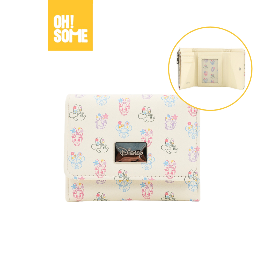 【OHSOME x Disney】- Disney's Mickey & Friends Printing 3 Fold Wallet ...